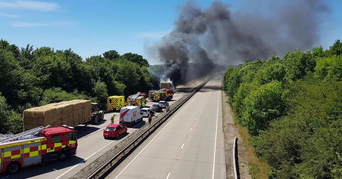 A12 Traffic Delays as Car Fire Halts Chelmsford Route